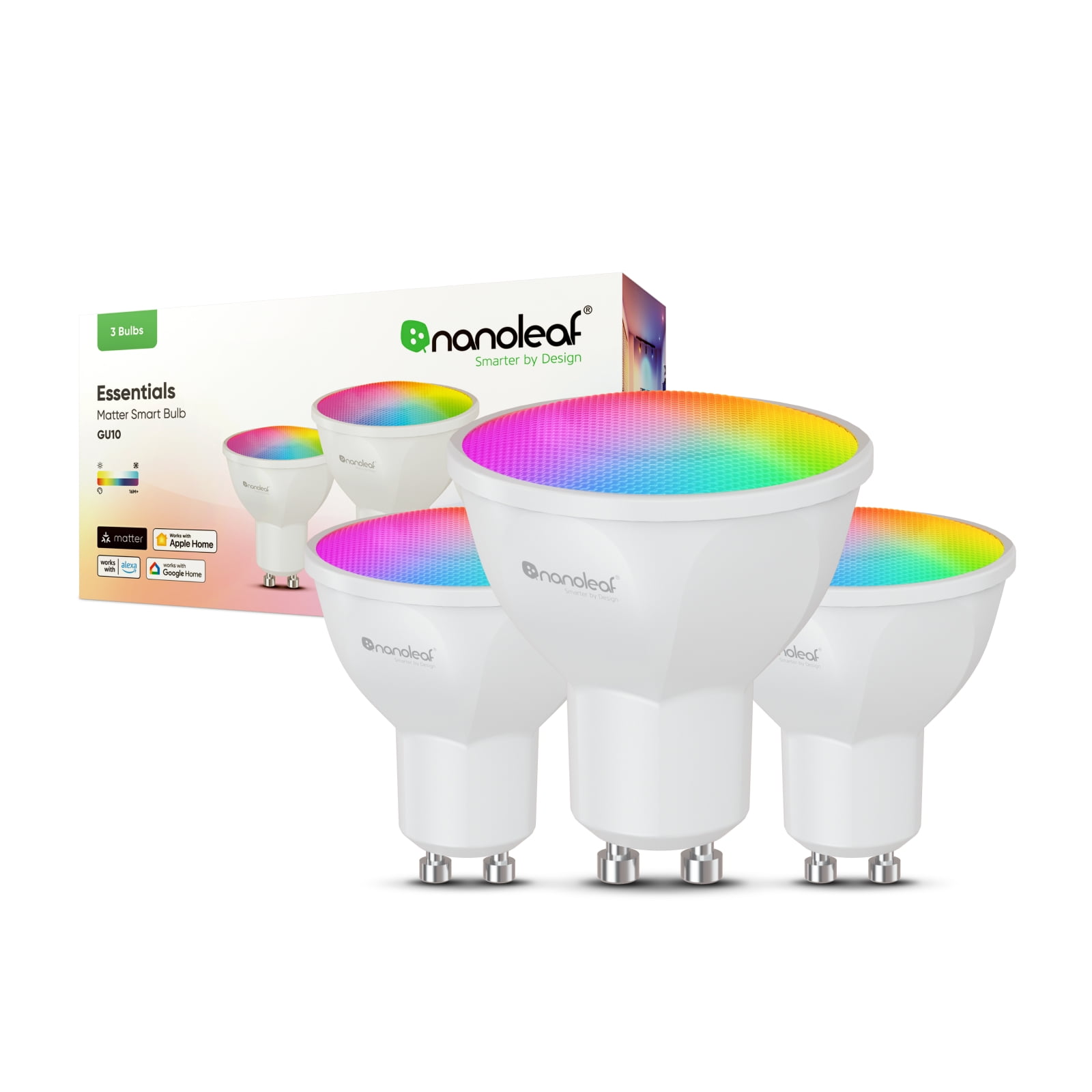 Nanoleaf Essentials GU10 Smart Bulb - Thread & Matter-Enabled LED ...