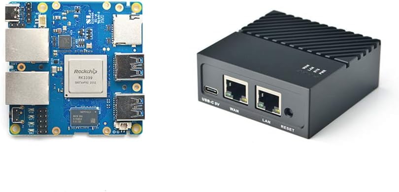 Nanopi R4S Mini Portable Travel Router OpenWRT with Dual-Gbps Ethernet Ports 4GB LPDDR4 Based in ...