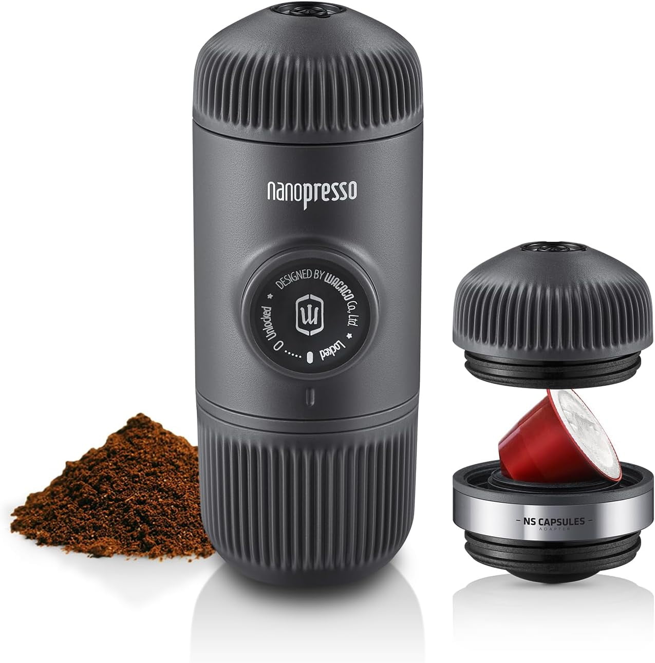 Nanopresso Portable Espresso Maker with NS Adapter, Compatible with NS ...