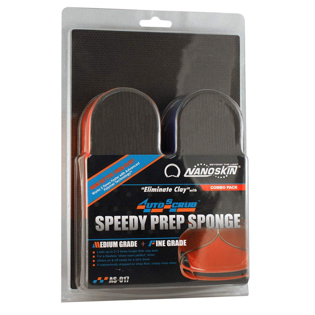 Nanoskin AUTOSCRUB Surface Prep Sponge - Combo Pack Medium & Fine ...