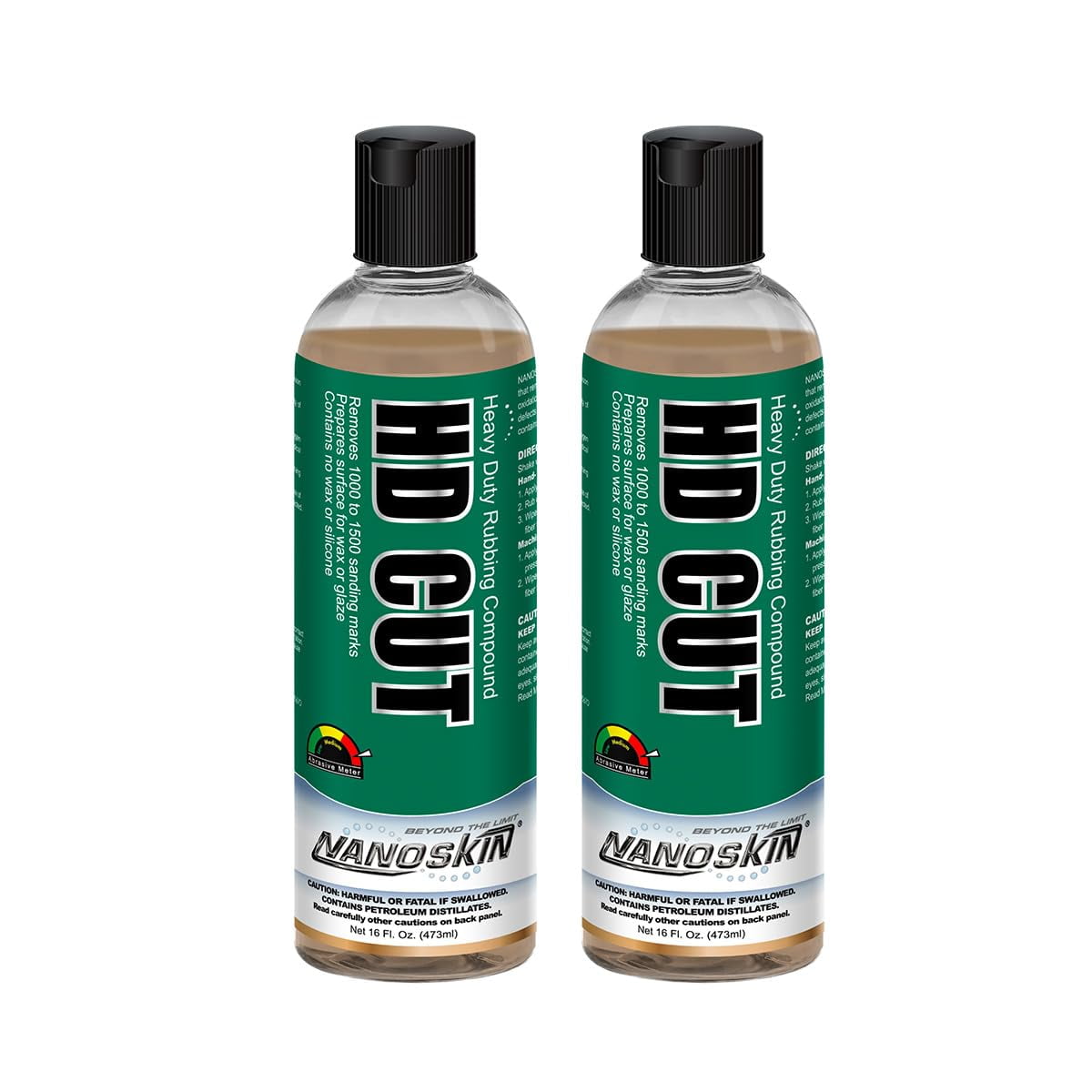 Nanoskin HD CUT Heavy Duty Rubbing Compound, 32 Oz. (2x16 Oz) for Car ...