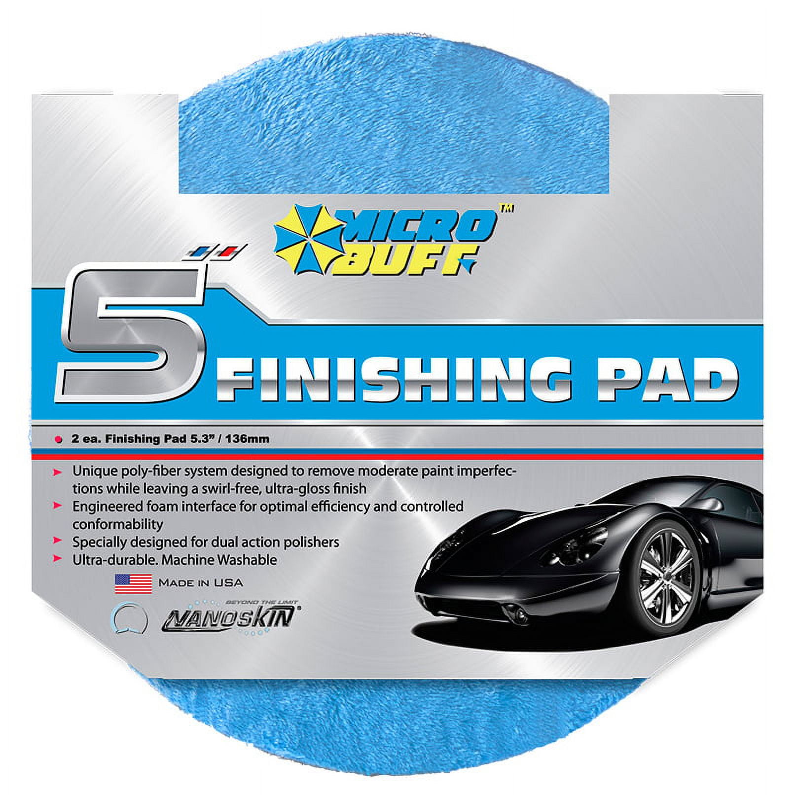 Nanoskin (MB-FPD5) MICROBUFF 5" Finishing Pad, (Pack Of 2) - Walmart.com
