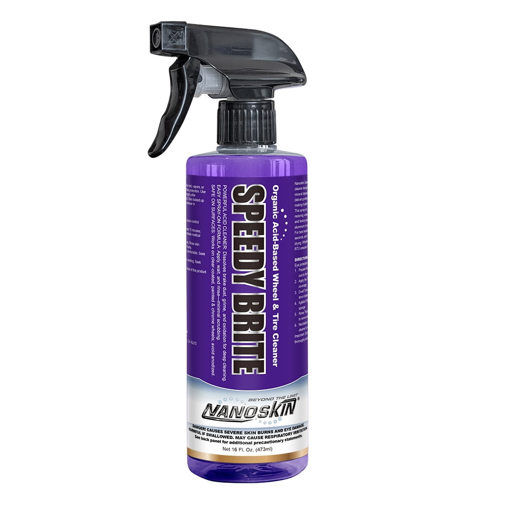 Nanoskin SPEEDY BRITE Pro Grade Wheel & Tire Acid Cleaner, 16 Oz ...