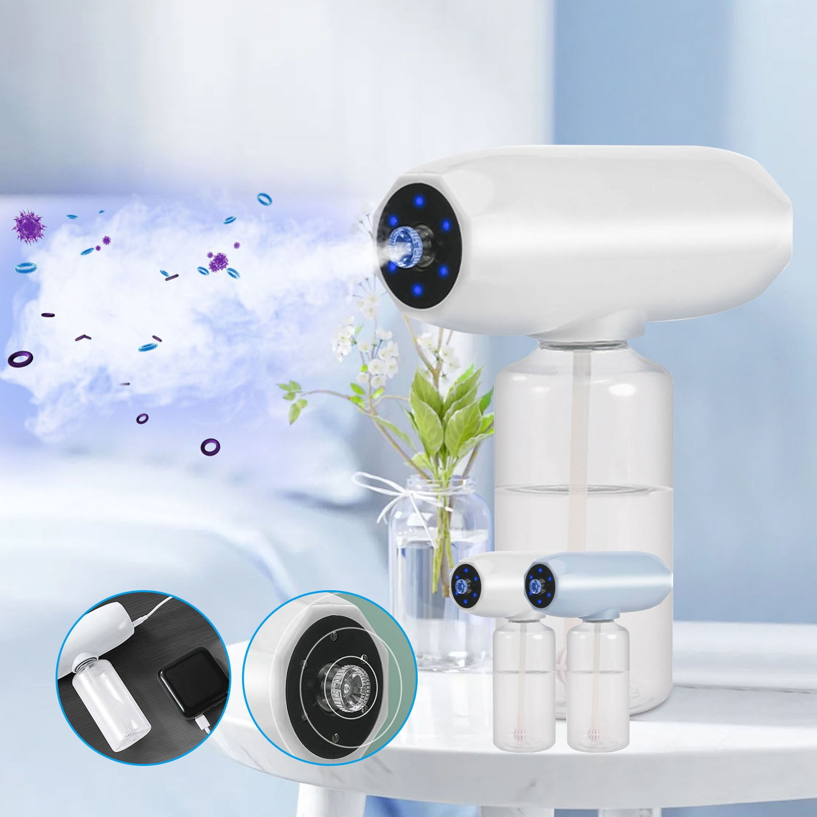 Nanotechnology Sprayer, Handheld Atomizer, Ultra-Fine Mist, Compact ...