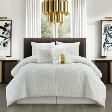 9 Piece Luxurious Silky Gold Imperial Jacquard Comforter Set (Classic ...