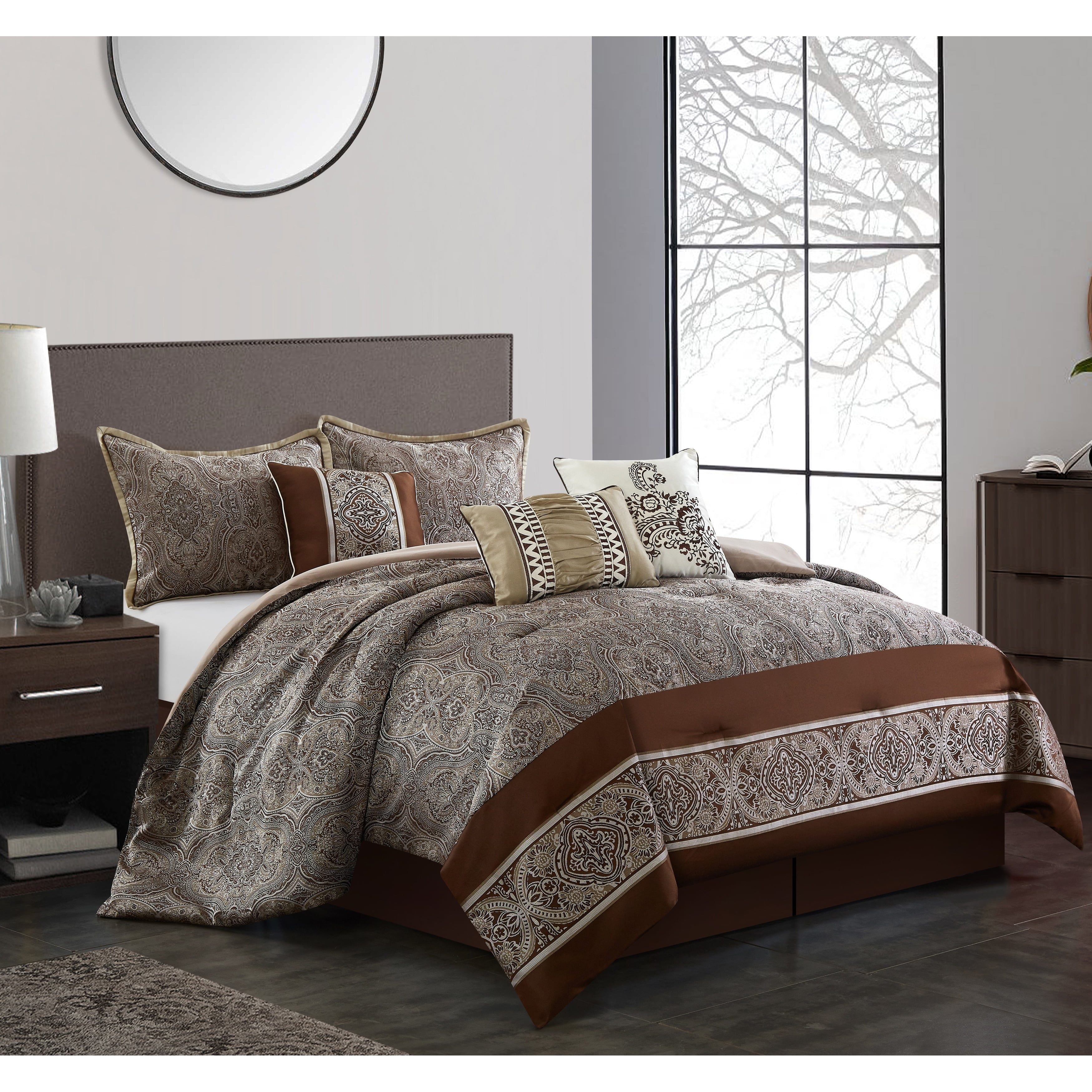 Nanshing Athena 7-Piece Traditional Paisley Comforter Set, Queen - Walmart.com
