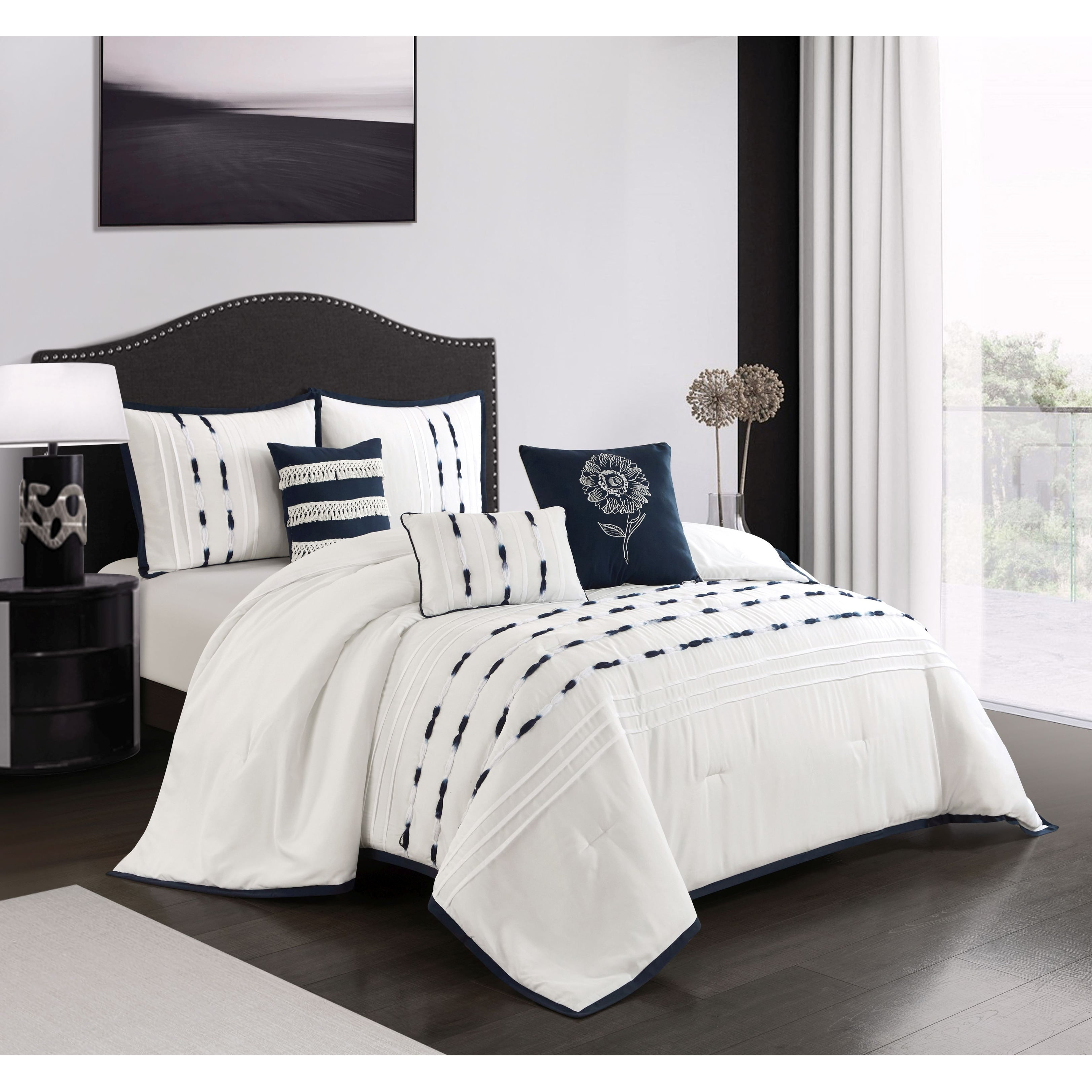 Nanshing Beatrice 6-Piece Modern Minimalist Comforter Set King ...