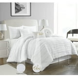 Nanshing Dessy 7-Piece Fringe Embroidered Microfiber Comforter Set with ...