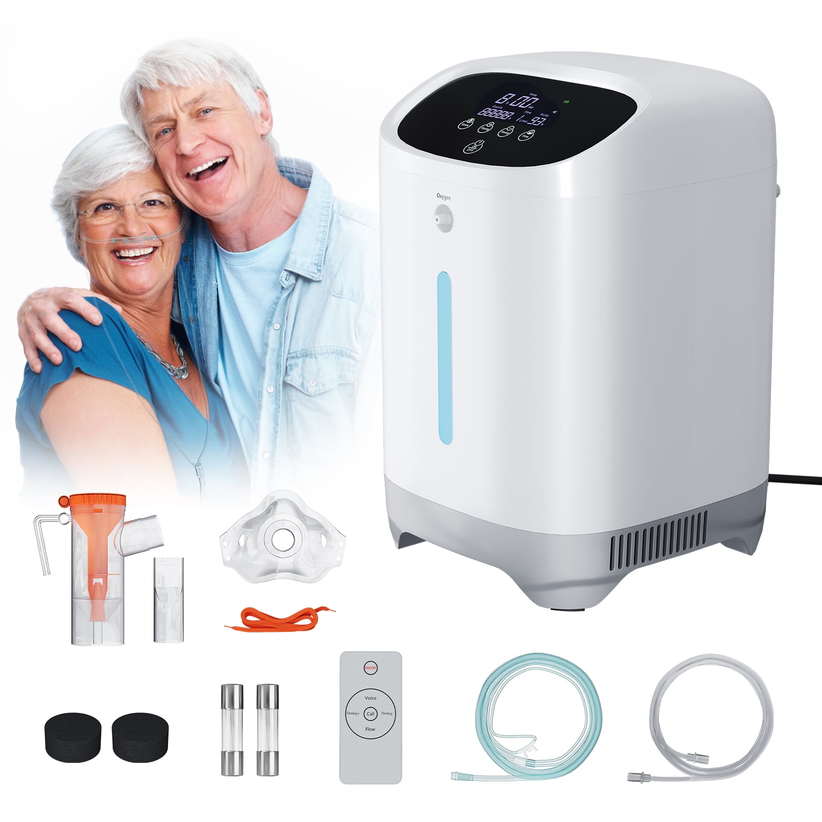 Nantfun Portable Oxygen Machine Tube&1-7Lcontinus&M𝖺𝖼𝗁𝗂𝗇𝖾13LBS Home Accessories-MRS-118- B35 ...