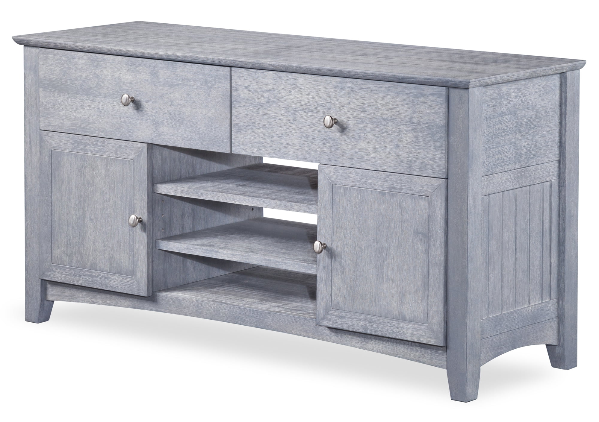 Nantucket 2 Drawer TV Table 26x50 with Adjustable Shelves in White or ...