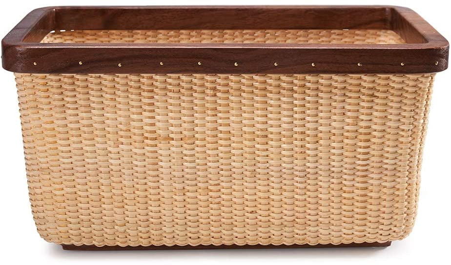 Nantucket Basket Rattan and Solid Wood Home Decorations for Living Room ...