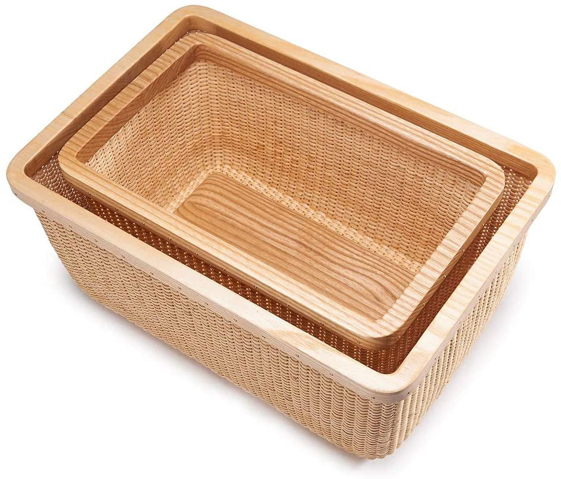 Nantucket Basket Rattan and Solid Wood Home Decorations for Living Room ...