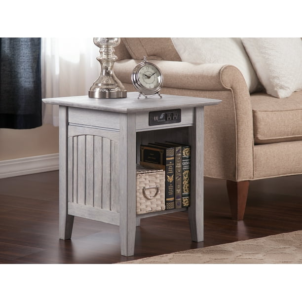 Nantucket End Table with Charging Station in Multiple Colors - Walmart.com