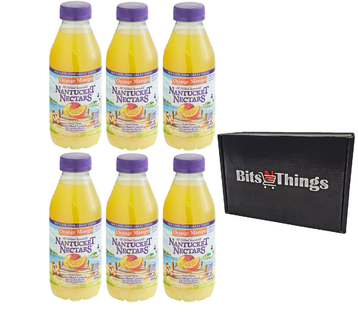 Nantucket Nectars Orange Mango Juice Cocktail - 16 oz Bottle - Pack of ...