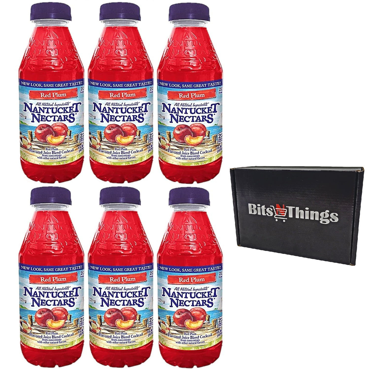 Nantucket Nectars Red Plum Juice Cocktail - 16 oz Bottle - Pack of 6 ...