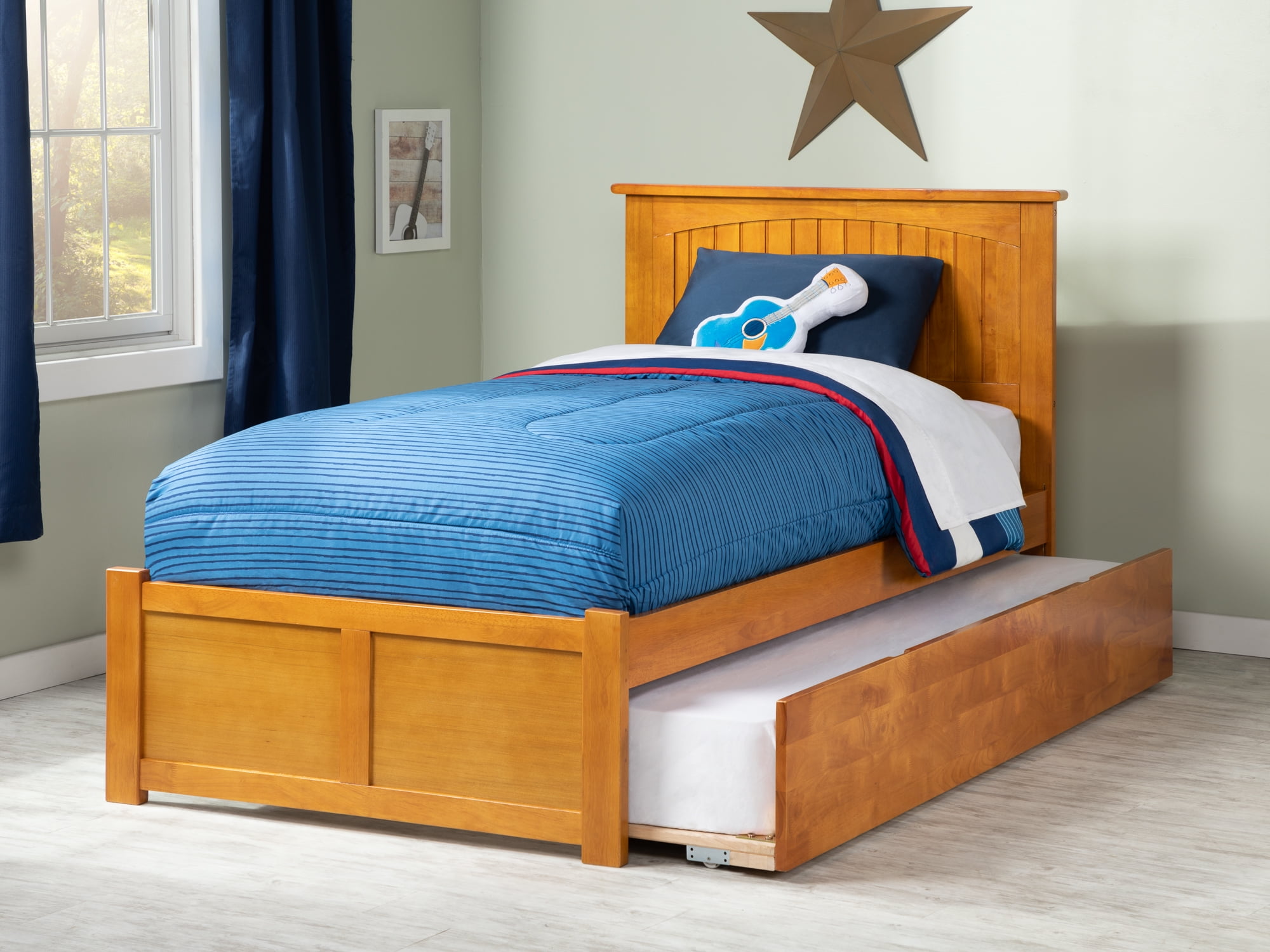 Atlantic furniture concord platform flat panel foot board and twin size urban trundle bed store