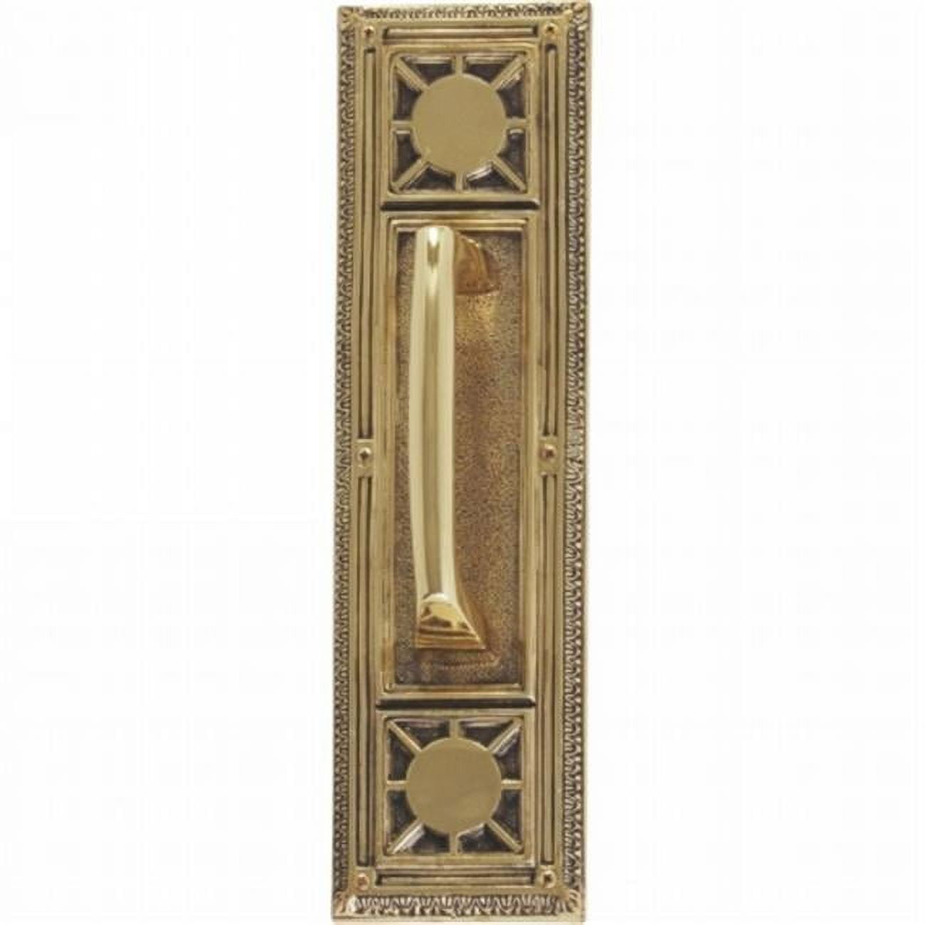 Nantucket Pull Plate with Mission Pull, Highlighted Brass Finish - 3.75 x 13.88 in. - Walmart.com