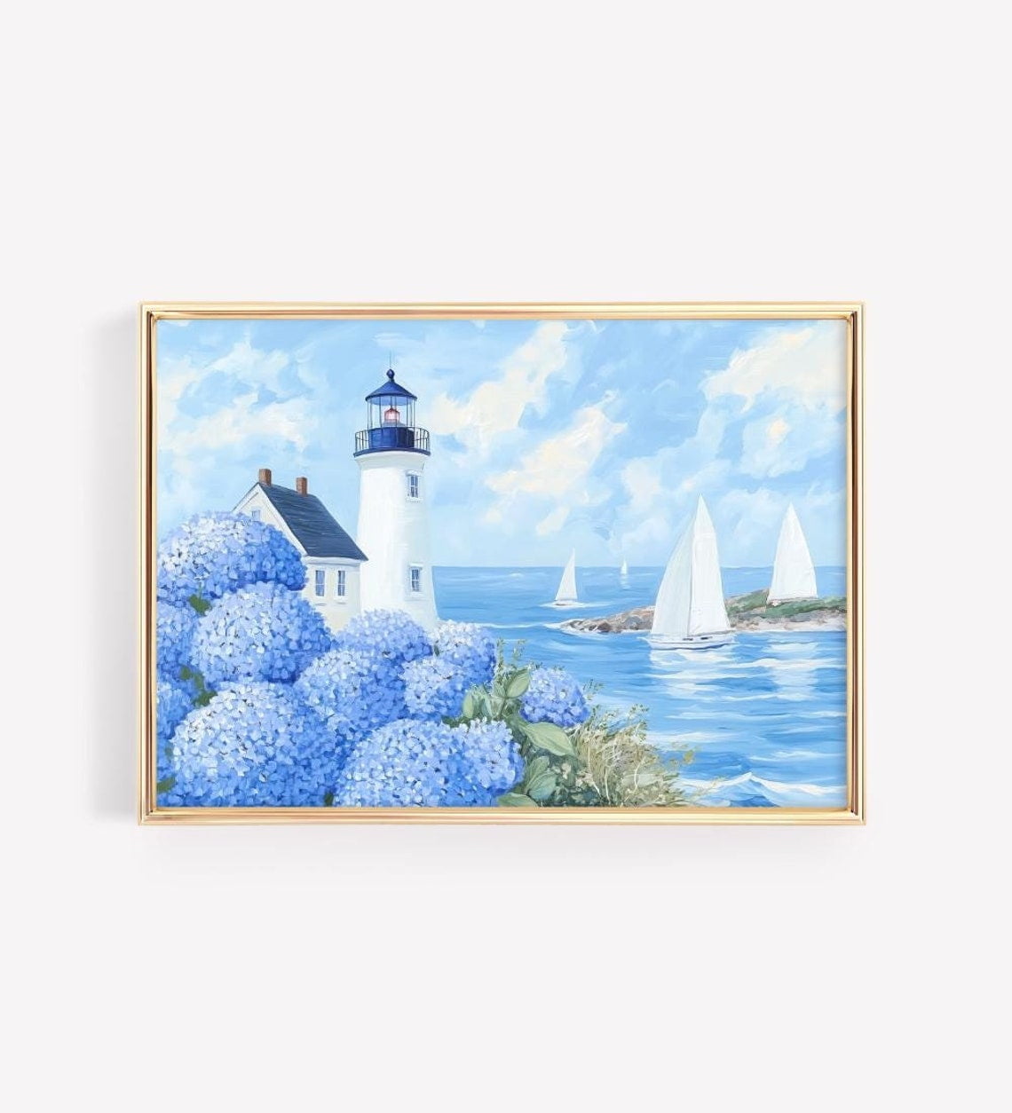 Nantucket Seaside Wall Art, Brant Point Lighthouse Poster, Beach High ...
