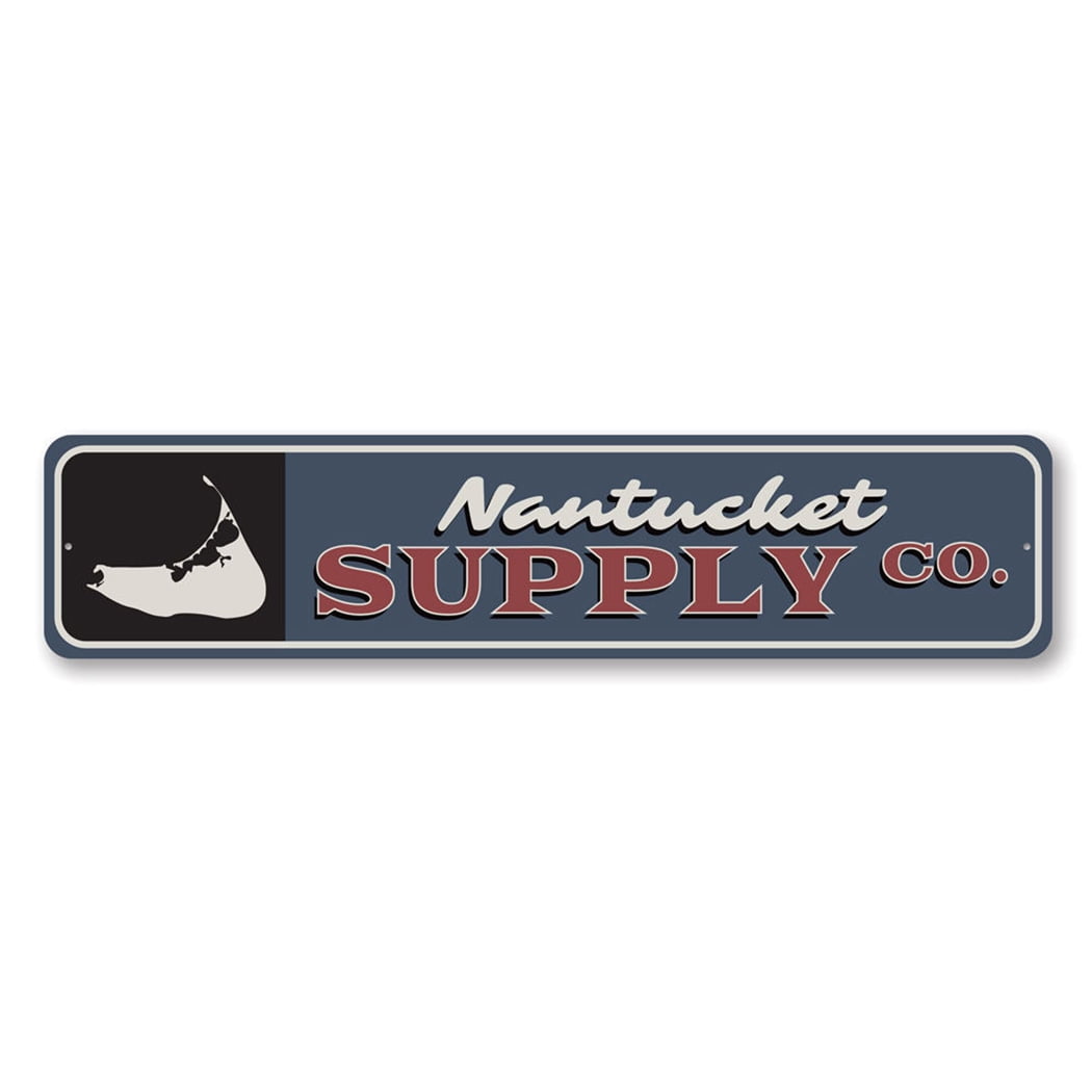 Nantucket Supply CO, Nantucket Store Sign, Nantucket Island Aluminum ...