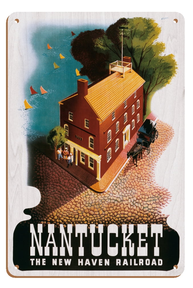 Nantucket - The New Haven Railroad - Vintage Railroad Travel Poster by ...