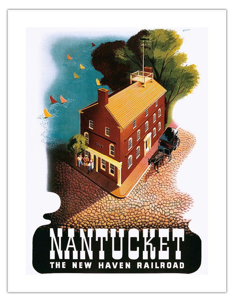 Nantucket - The New Haven Railroad - Vintage Railroad Travel Poster by ...
