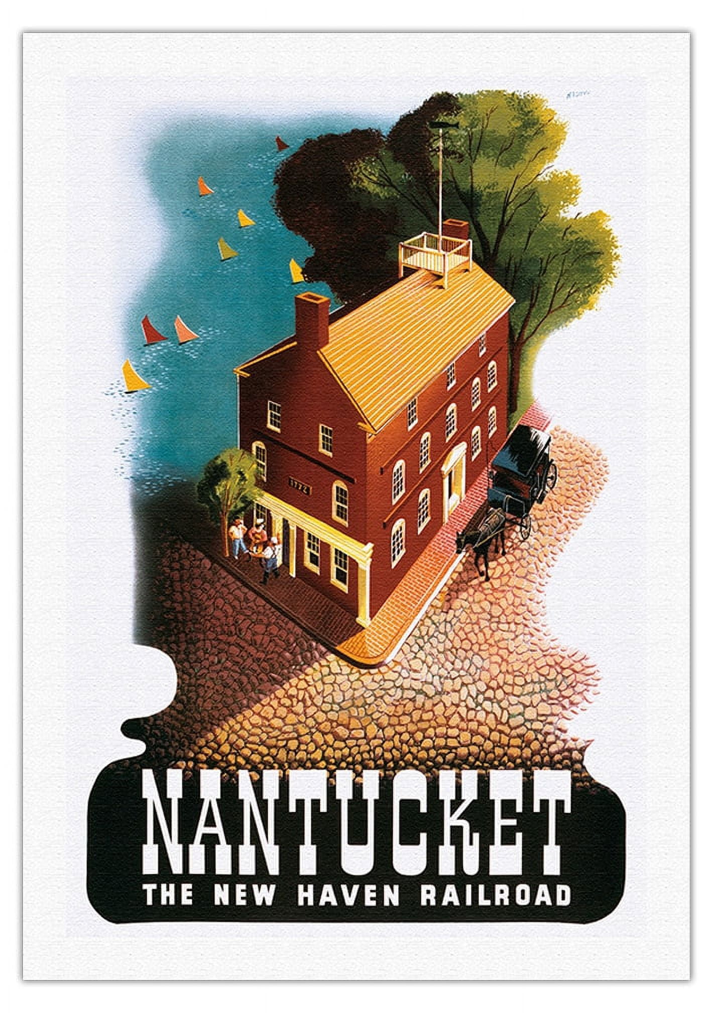 Nantucket - The New Haven Railroad - Vintage Railroad Travel Poster by ...