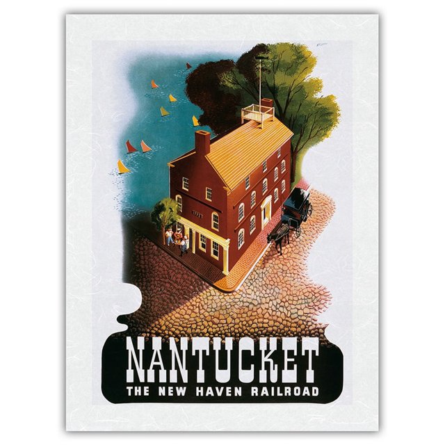 Nantucket - The New Haven Railroad - Vintage Railroad Travel Poster by ...