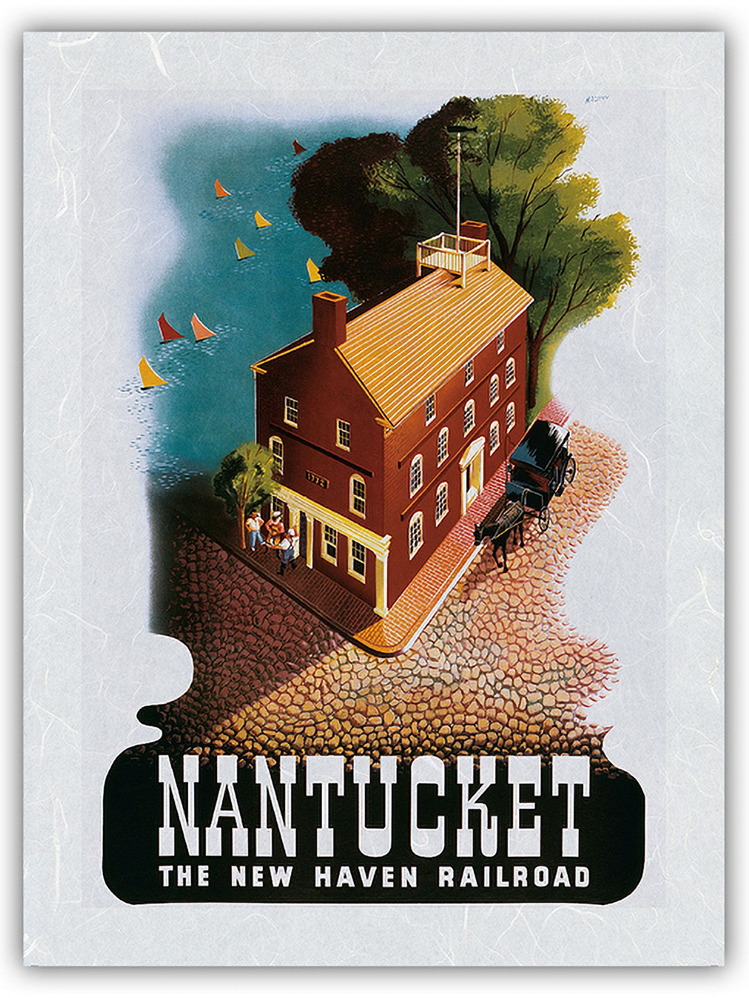 Nantucket - The New Haven Railroad - Vintage Railroad Travel Poster by ...