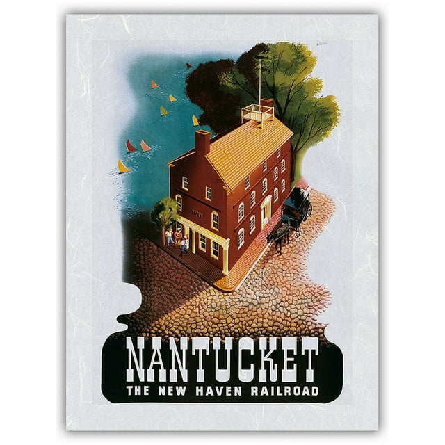 Nantucket - The New Haven Railroad - Vintage Railroad Travel Poster by ...