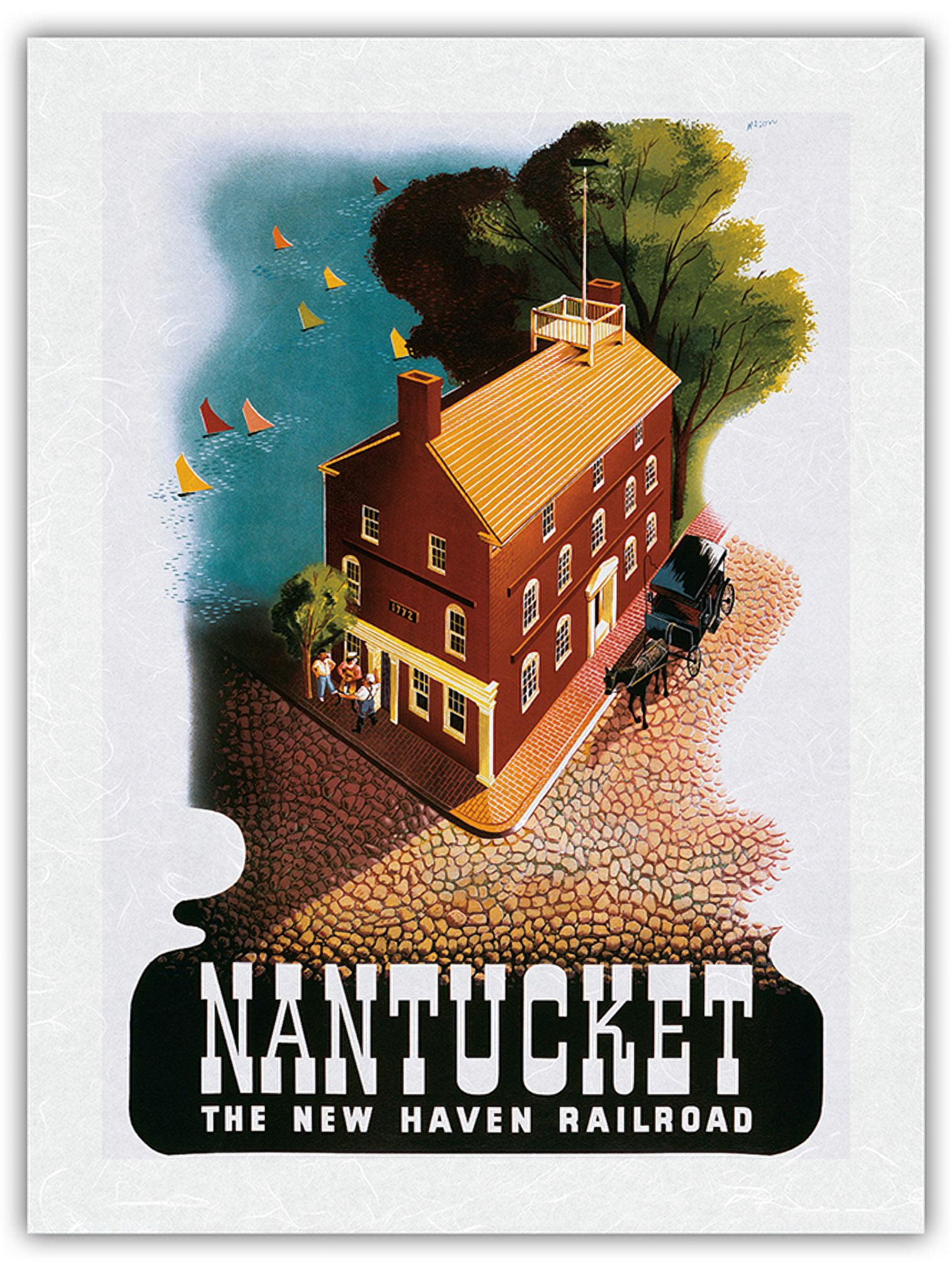 Nantucket - The New Haven Railroad - Vintage Railroad Travel Poster by ...