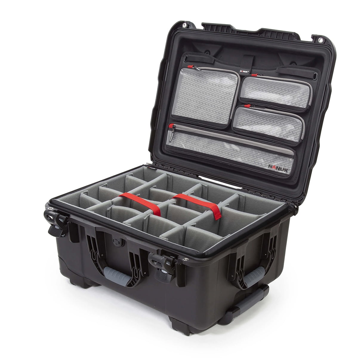 Nanuk 950 Wheeled Waterproof Hard Case with 4-Pocket Lid Organizer and ...