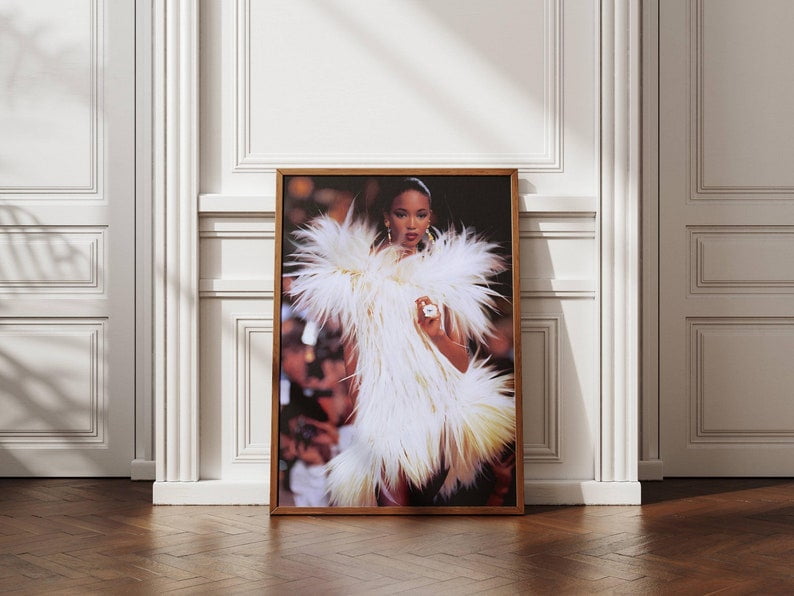 Naomi Campbell Poster Runway Print Fashion Wall Art Designer Wall Art ...