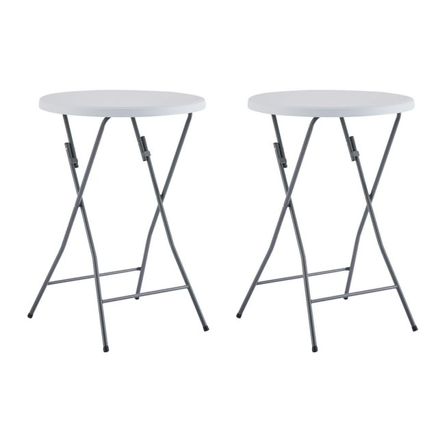Naomi Home 32" Round High Top Folding Cocktail Table - Portable Bar ...