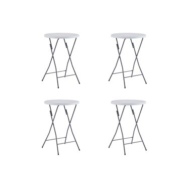 Mainstays 31" Round High-Top Folding Table, Walnut - Walmart.com
