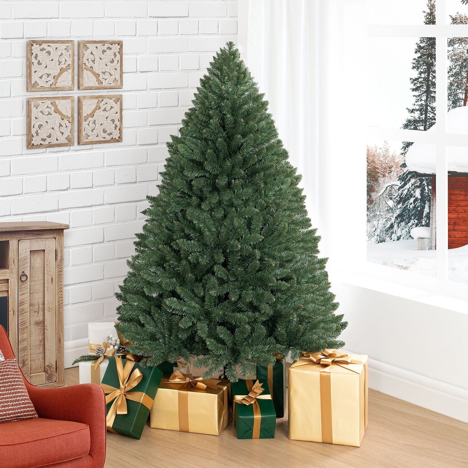 Naomi Home Pre-Lit Artificial Christmas Tree-Size:4.5 ft - Walmart.com