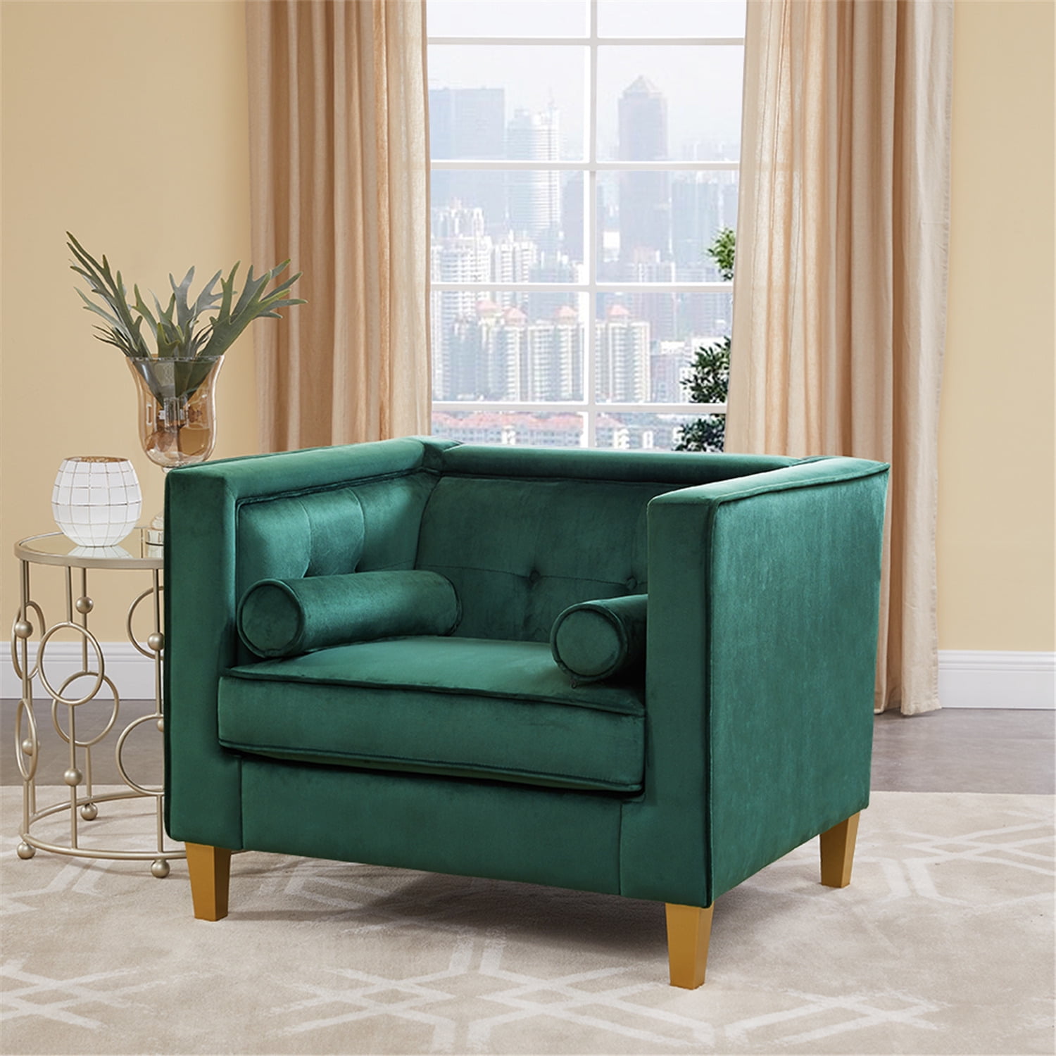 Accent Chair by Naomi Home-Color:Green - Walmart.com