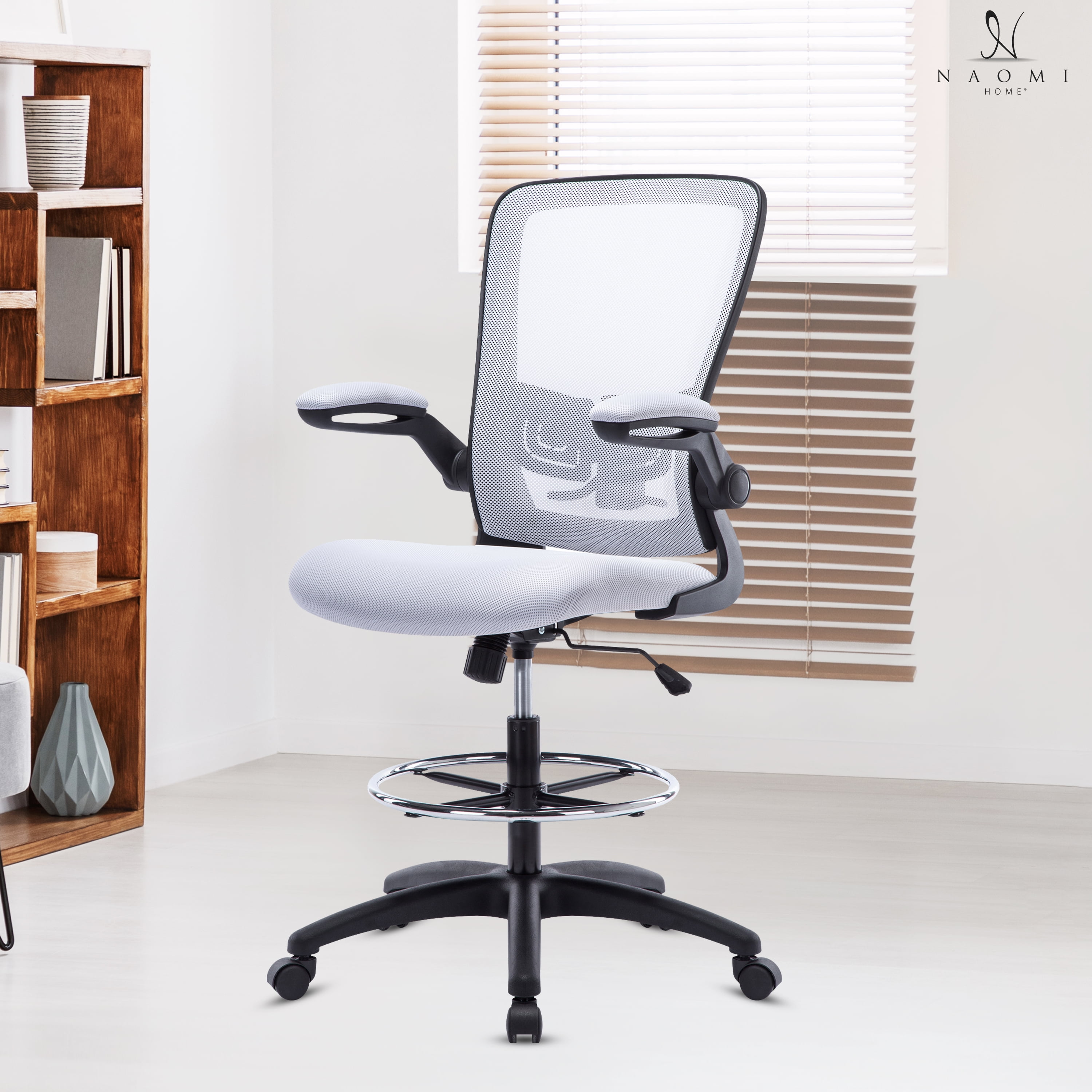 Naomi Home Drafting Chair Tall Office Chair for Standing Desk with ...