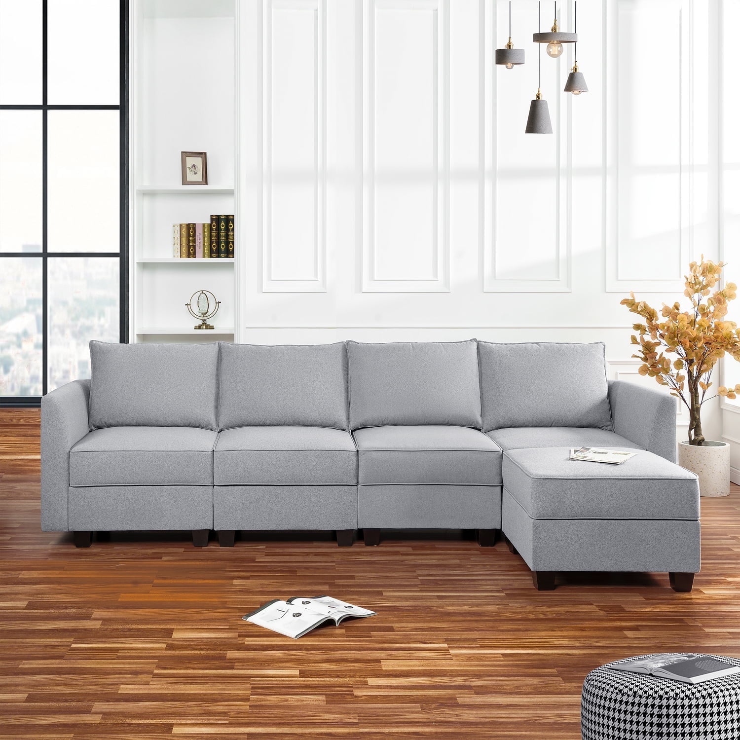 Naomi Home Elizabeth Modern DIY Collection-Fabric:Linen,Finish:Gray ...