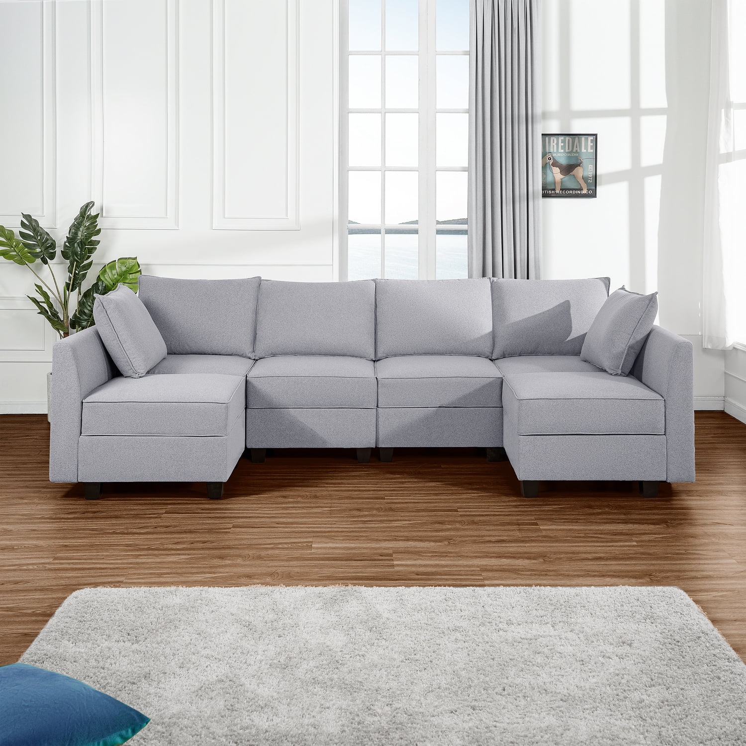 Naomi Home Elizabeth Modern DIY Collection-Fabric:Linen,Finish:Gray ...