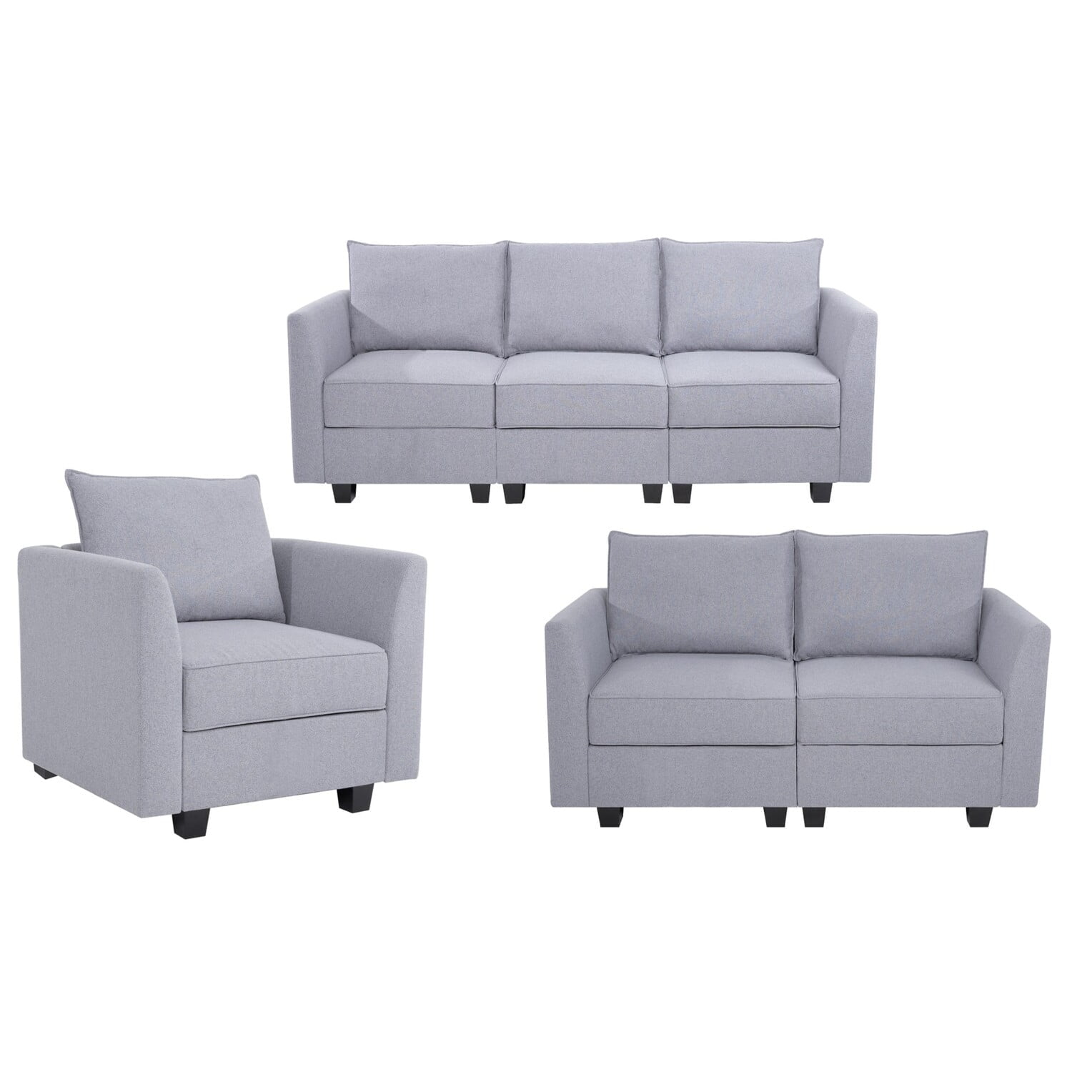 Naomi Home Elizabeth Modern DIY Collection-Fabric:Linen,Finish:Gray ...
