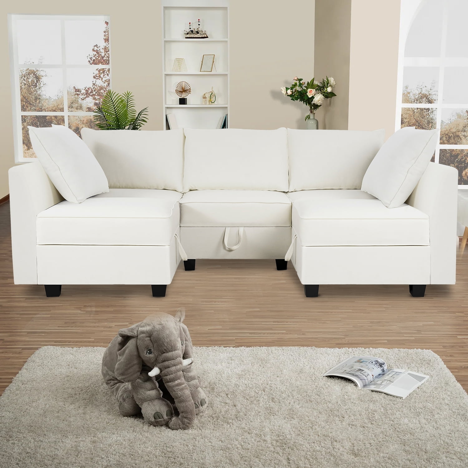 Naomi Home Elizabeth Modern DIY Collection-Fabric:Linen,Finish:White ...