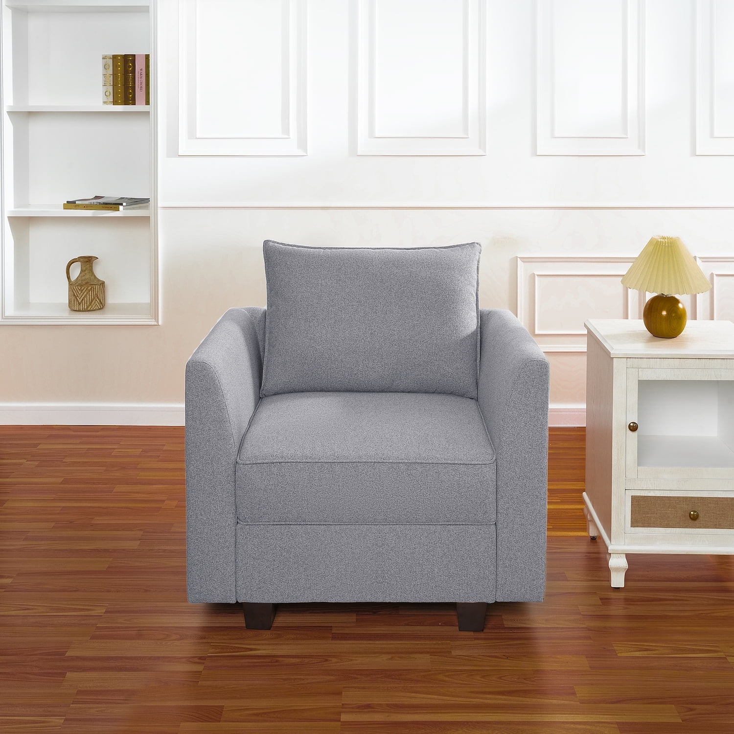 Naomi Home Elizabeth Modern Modular DIY Collection - Linen Armchair ...