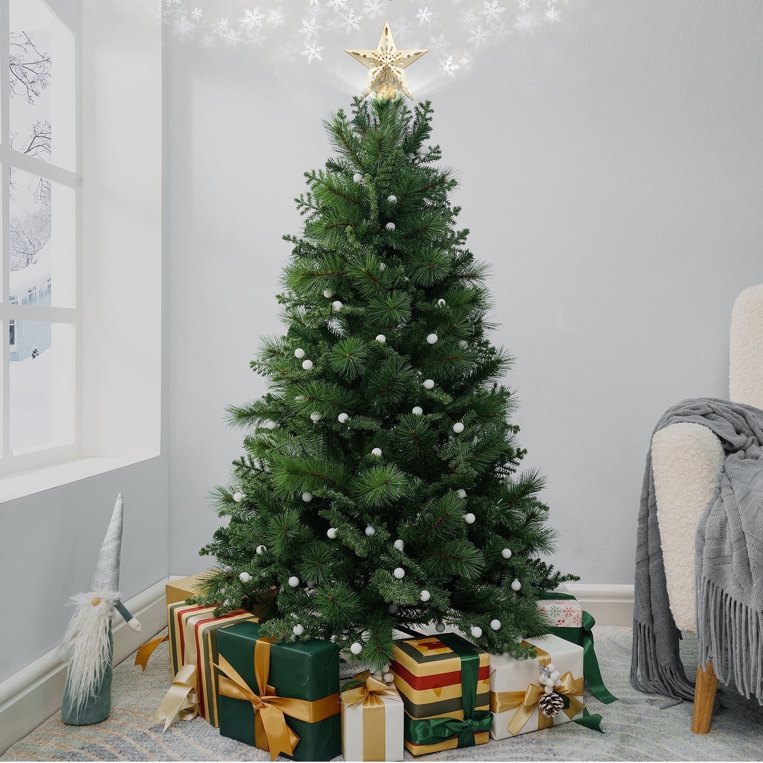 Naomi Home Evangeline Traditional Christmas Tree- Color: Green,Size:4 ...