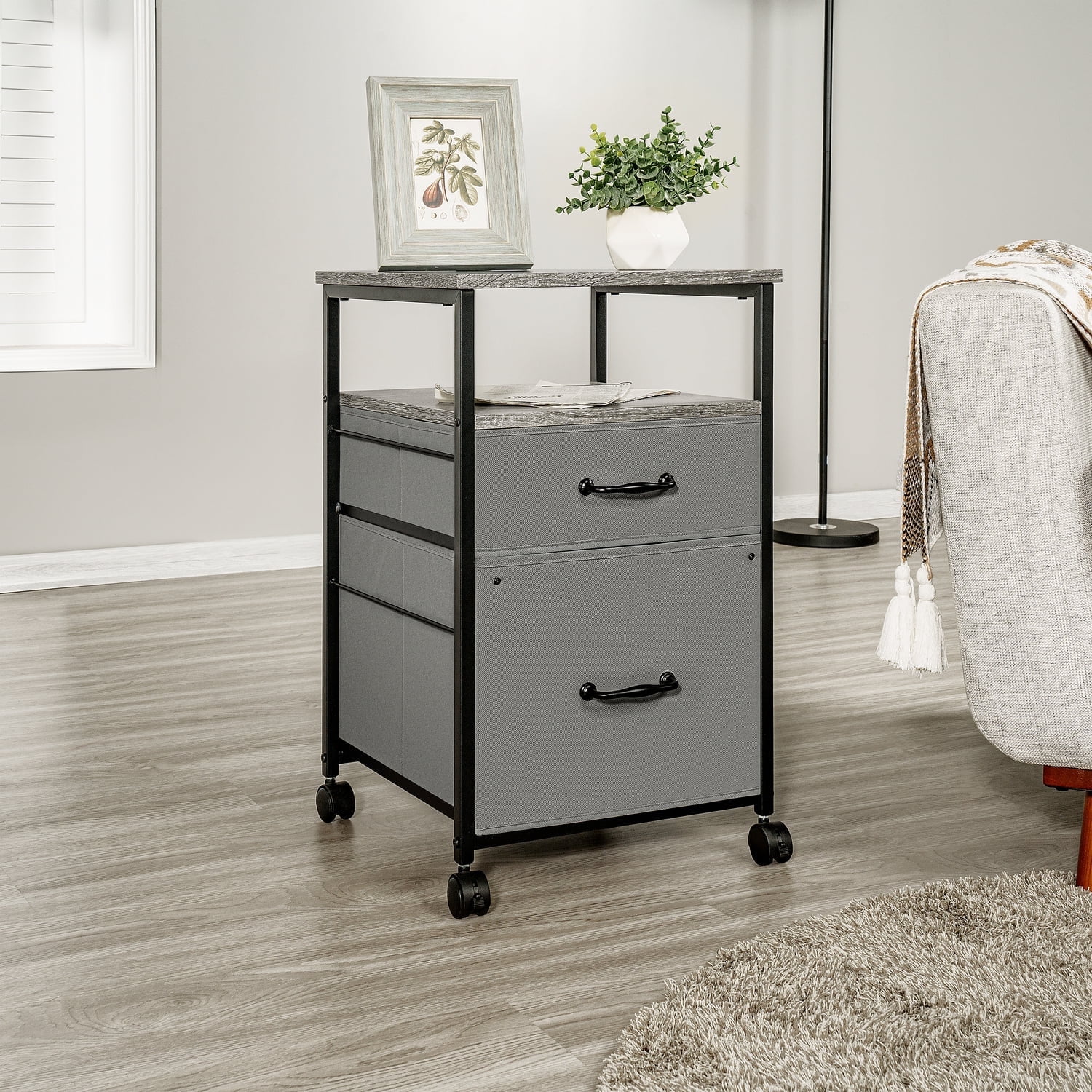 Naomi Home Evelyn Rolling Fabric Cabinet - Stylish and Versatile ...