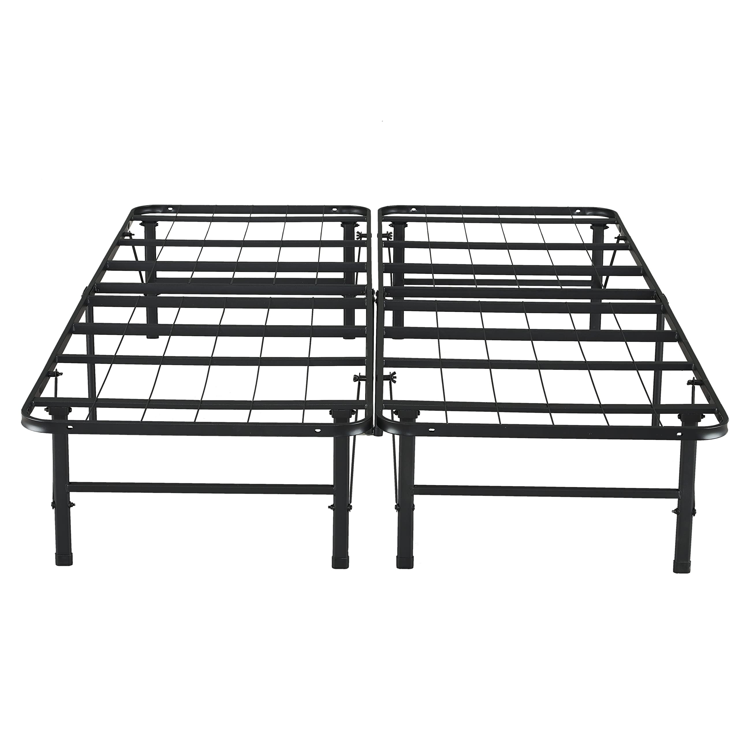 Naomi Home Foldable Full Metal Bed Frame with 13-Inch Underbed Storage ...