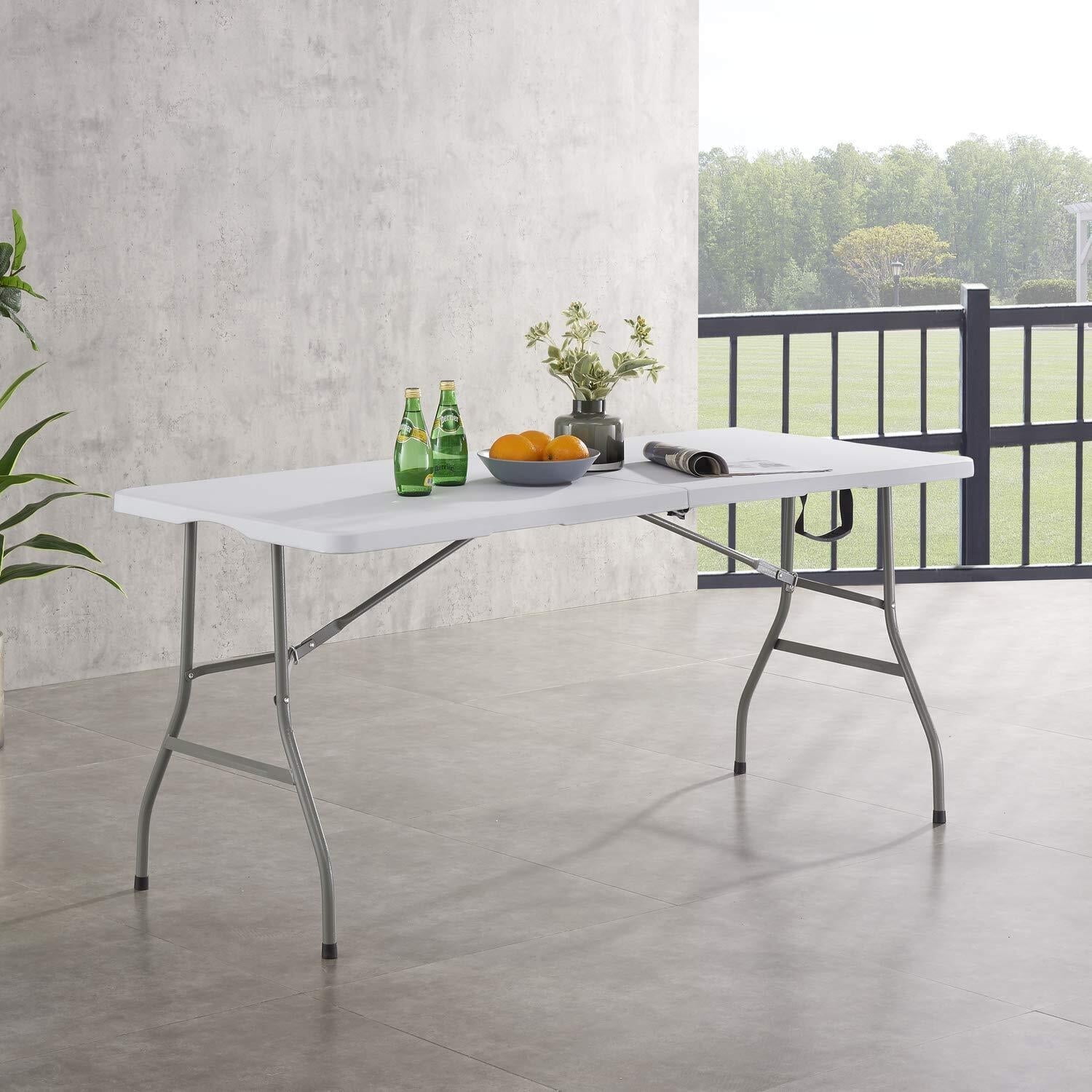 Naomi Home Folding Table 6ft Foldable Table Plastic Table Collapsible ...