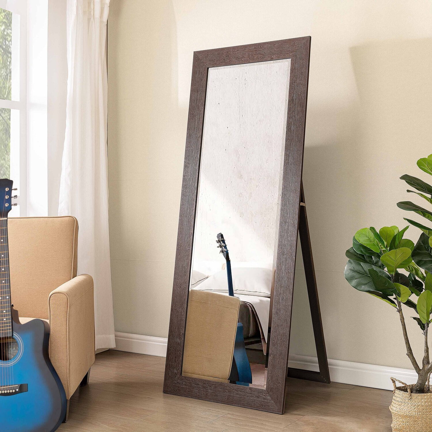 Naomi Home Full Length White Floor Mirror Standing Mirror Frame Mirror ...