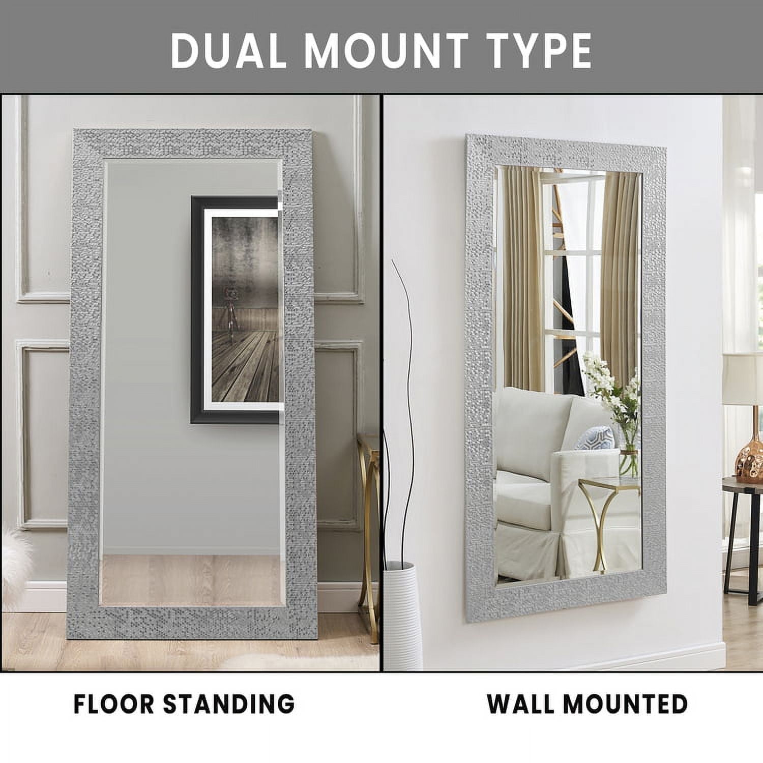 Naomi Home Mosaic Style Full Length Mirror, Wall Mirror, Floor Mirror ...