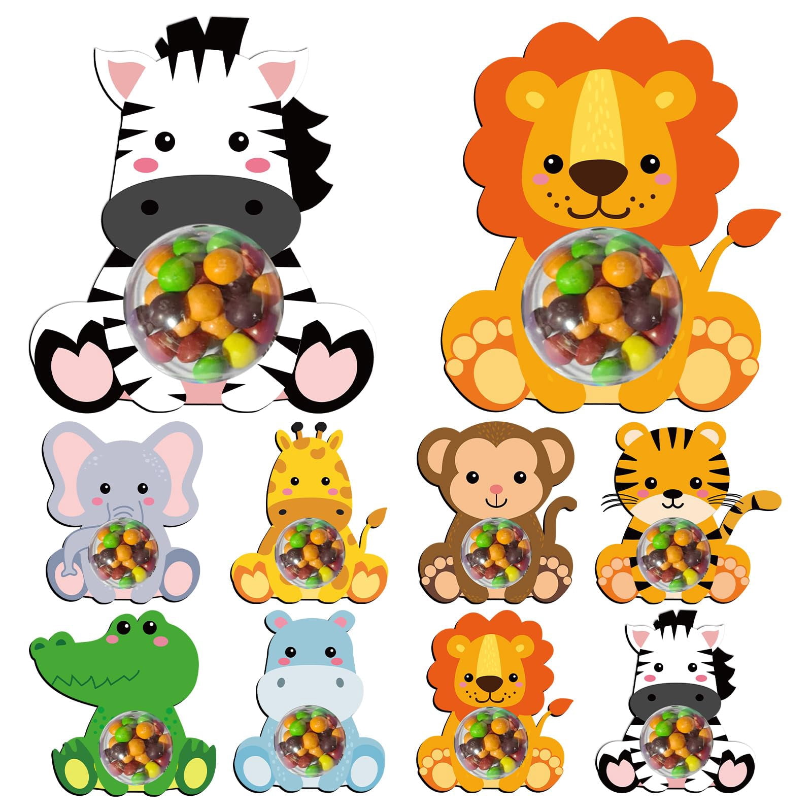 Naozinebi Jungle Safari Animals KEF16 Party Favor Jungle Animals Candy ...