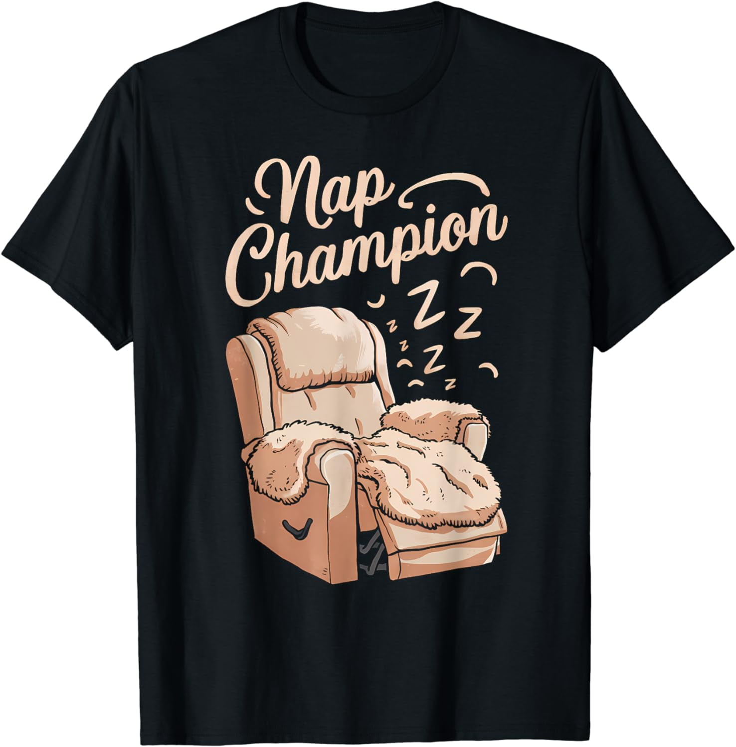 Nap Champion Grandpa and Dad and Fathers May Nap Suddenly T-Shirt ...